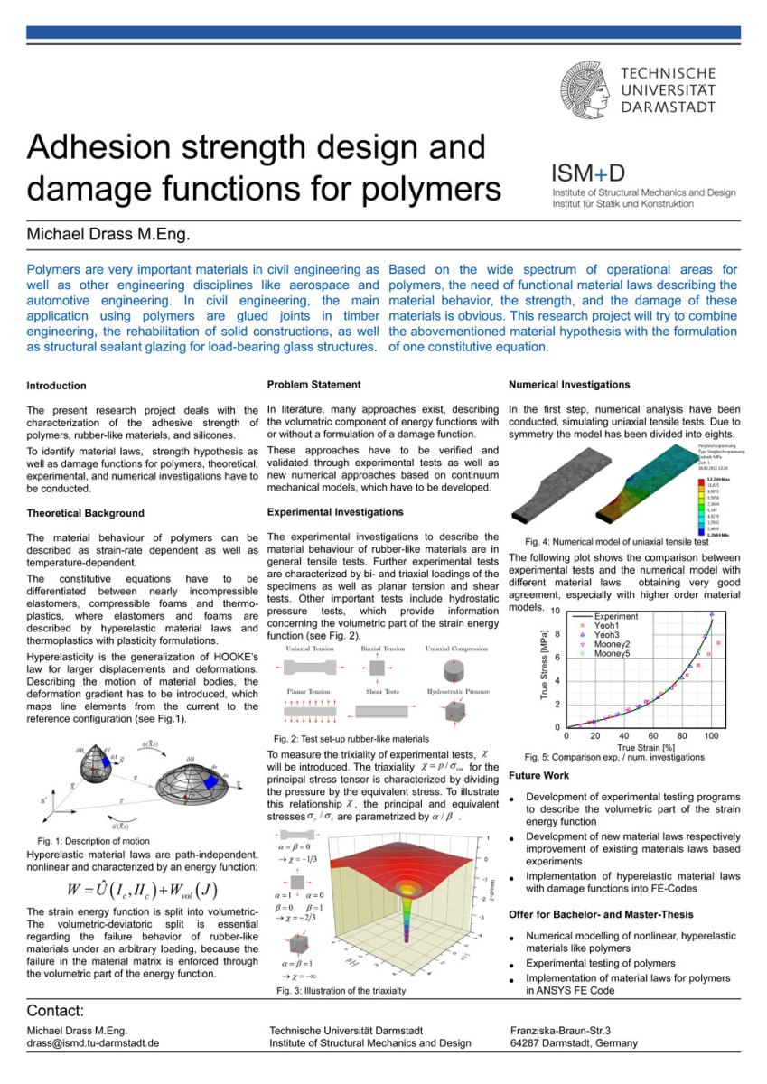 Adhesion strength design and damage functions for polymers | facadeworld
