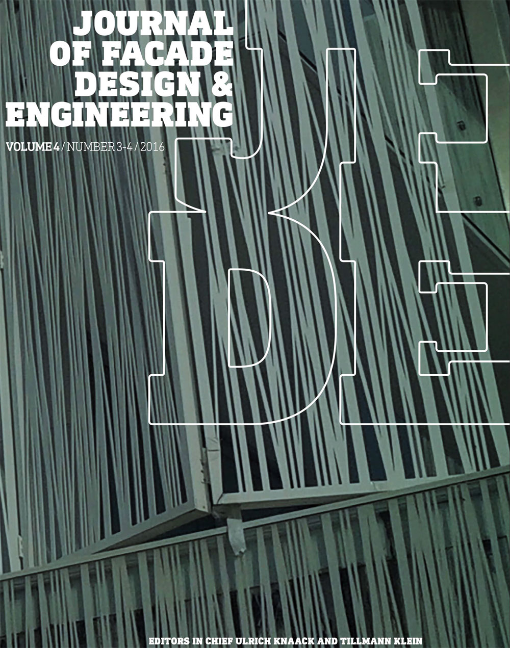 Journal of Facade Design & Engineering | facadeworld