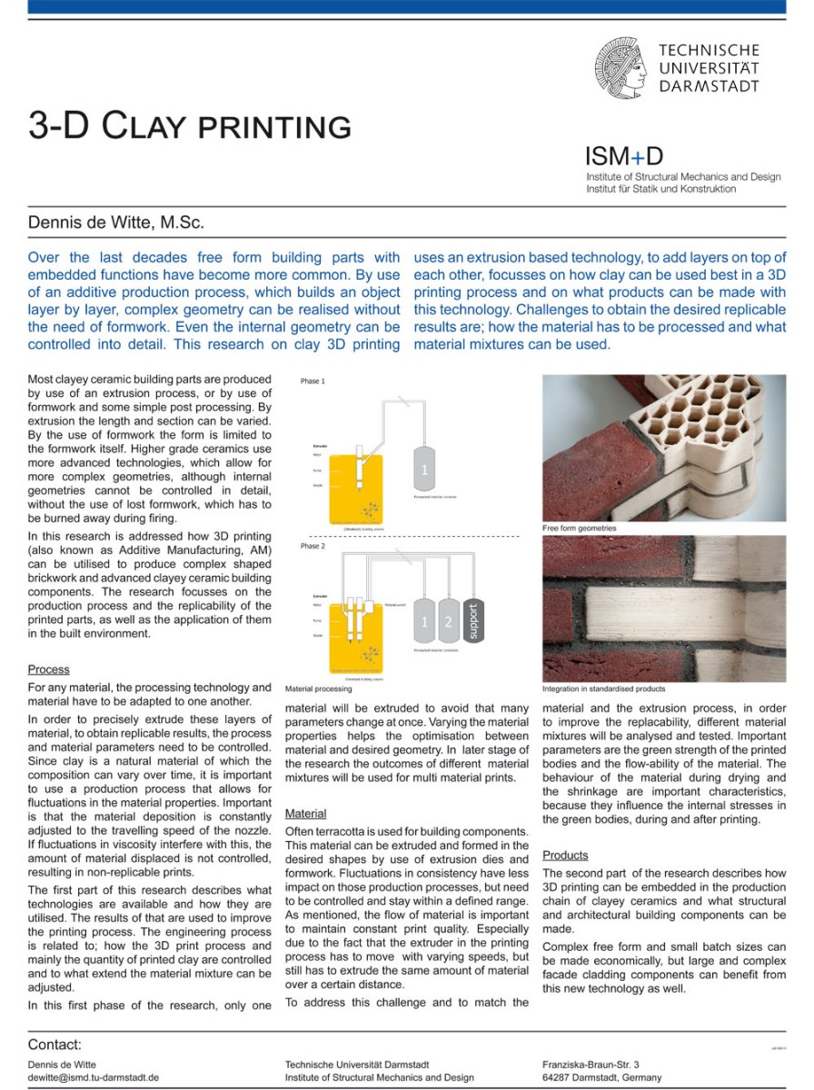 3-D Clay printing | facadeworld
