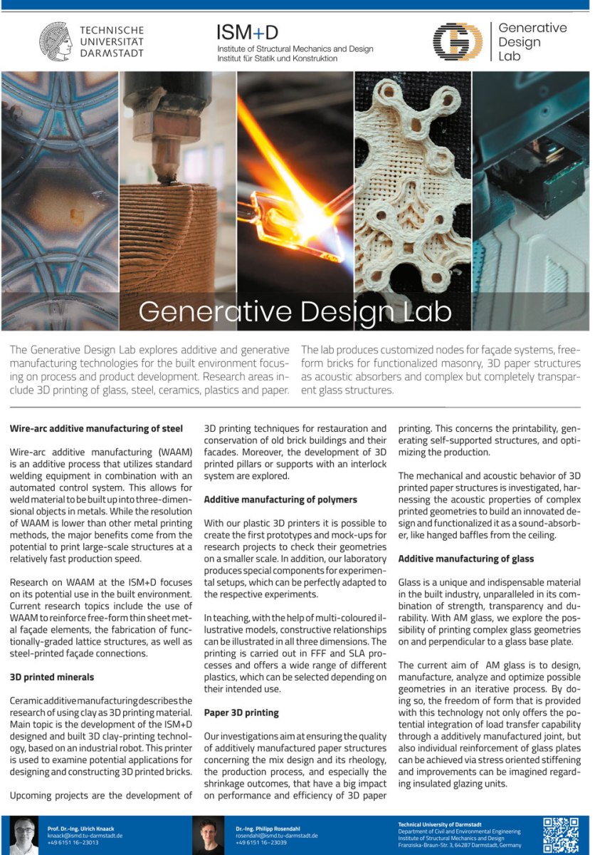 Generative Design Lab @ ISM+D | facadeworld