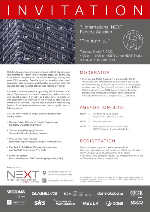 7. International NEXT Facade Session “The truth is…” | facadeworld